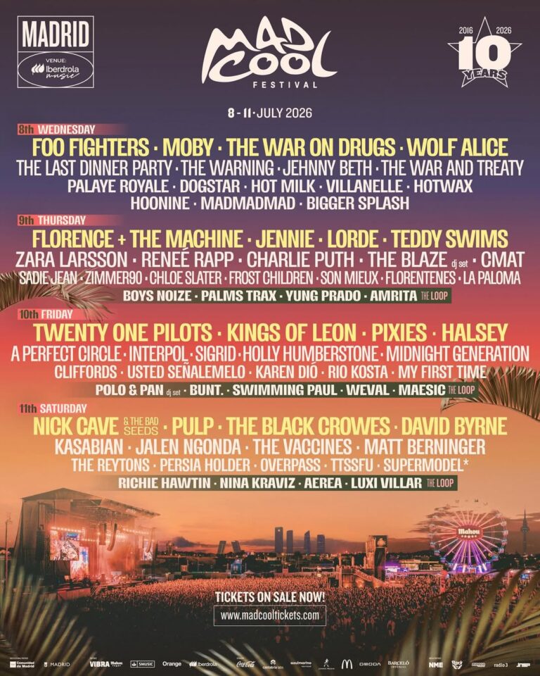 El cartel de Mad Cool Festival 2026 ya está aquí | Ticketmaster Blog